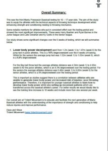 Baseball Arm Care Program 2021 - Trident Movement